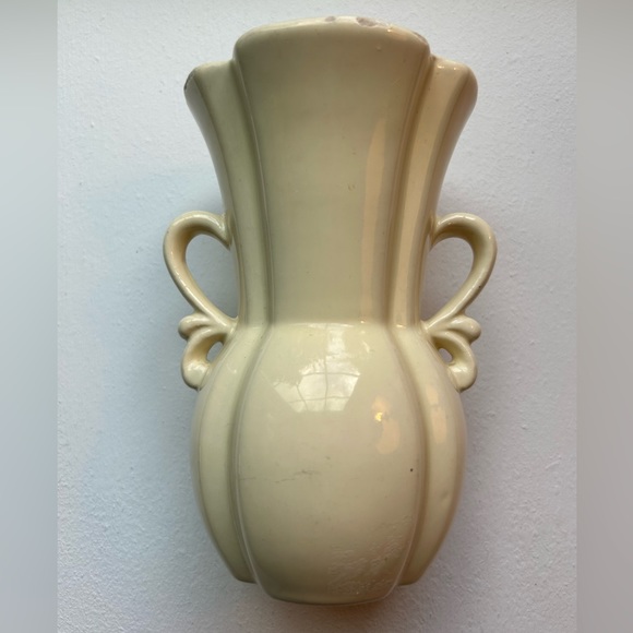 Accents | Vintage 196s Art Nouveau Style Cream Double Handled Ceramic ...